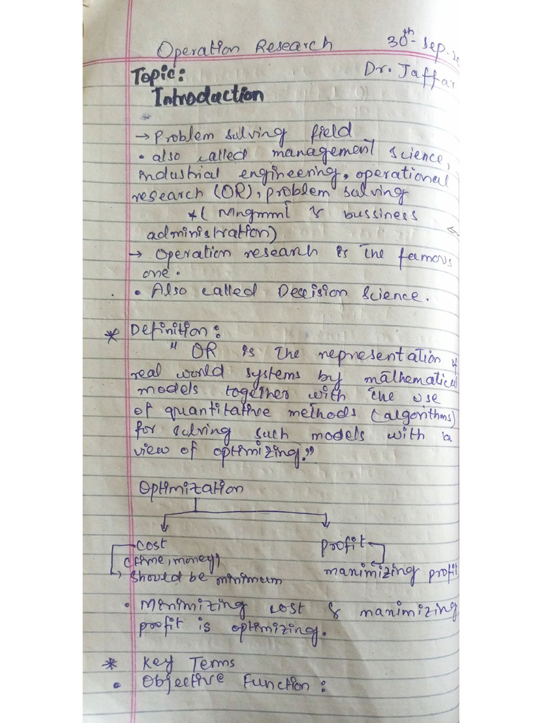 Operation Research (1) | PDF