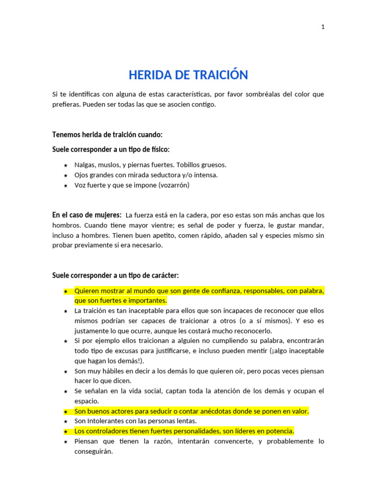 Herida de Traición | PDF | Temor
