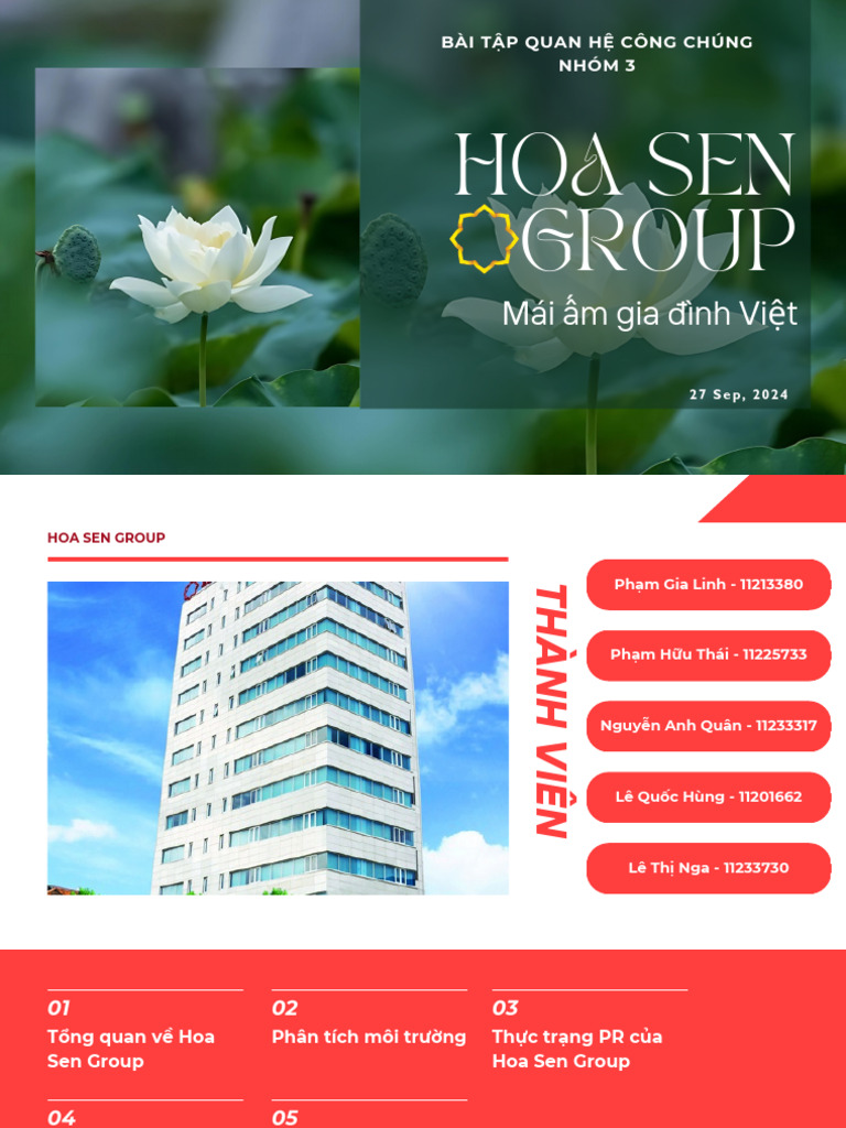 Nhóm 3- Hoa Sen Group (Tôn Hoa Sen) | PDF
