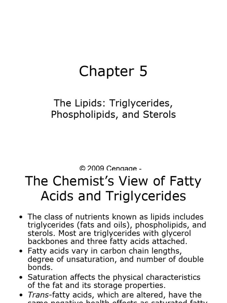 ch.5 The Lipids | PDF | Fat | Polyunsaturated Fat
