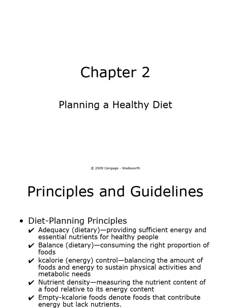 ch.2 Planning A Healthy Diet | PDF | Foods | Healthy Diet