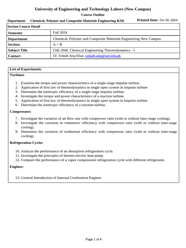 3-Course plan from LMS | PDF | Gases | Physical Sciences
