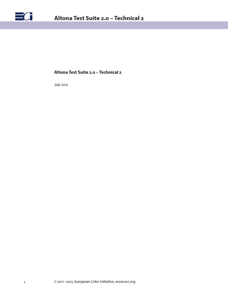 Eci Altona Test Suite v2 Technical2 Documentation Eng 4 | PDF | Rgb ...
