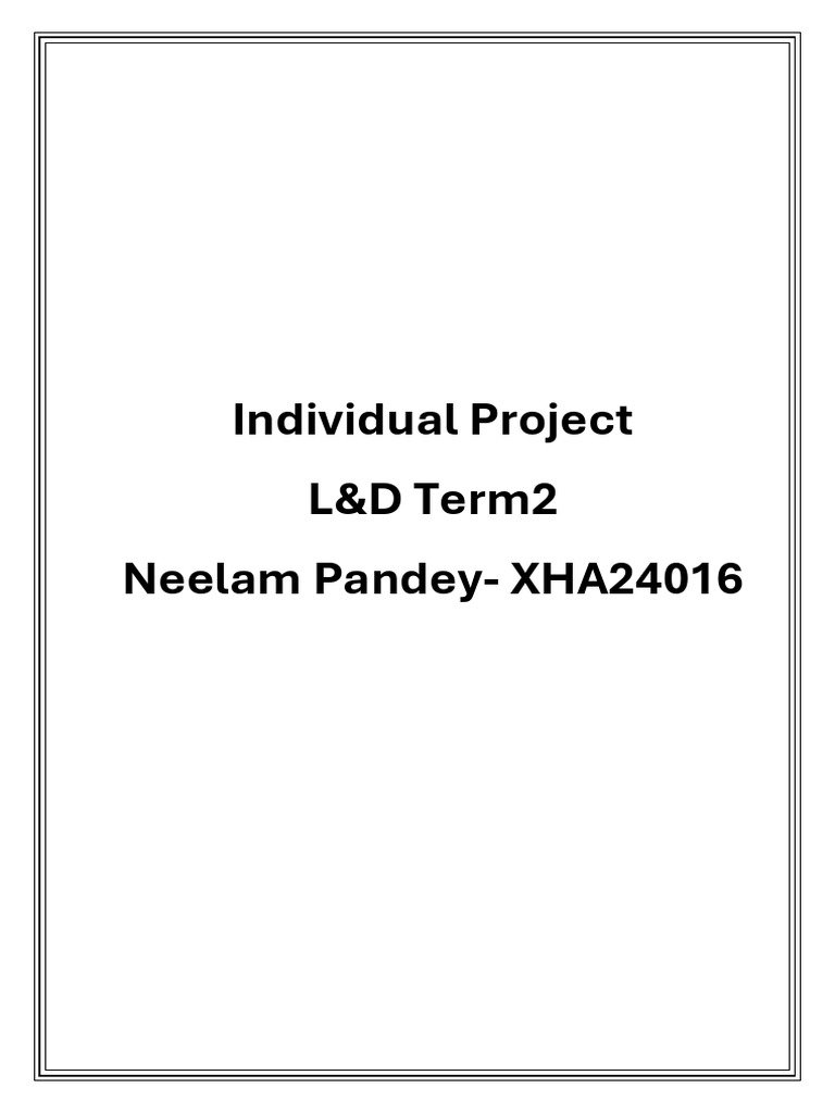 Individual Project Final | PDF | Learning | Simulation