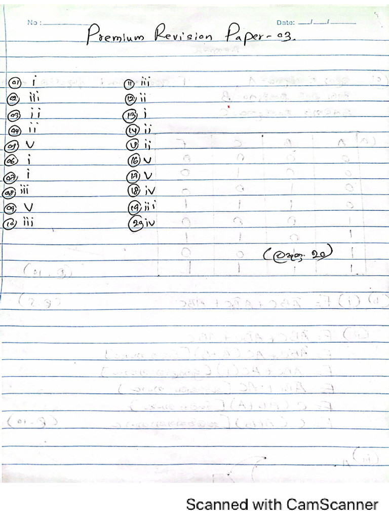 Premium Revision Paper 03Marking | PDF