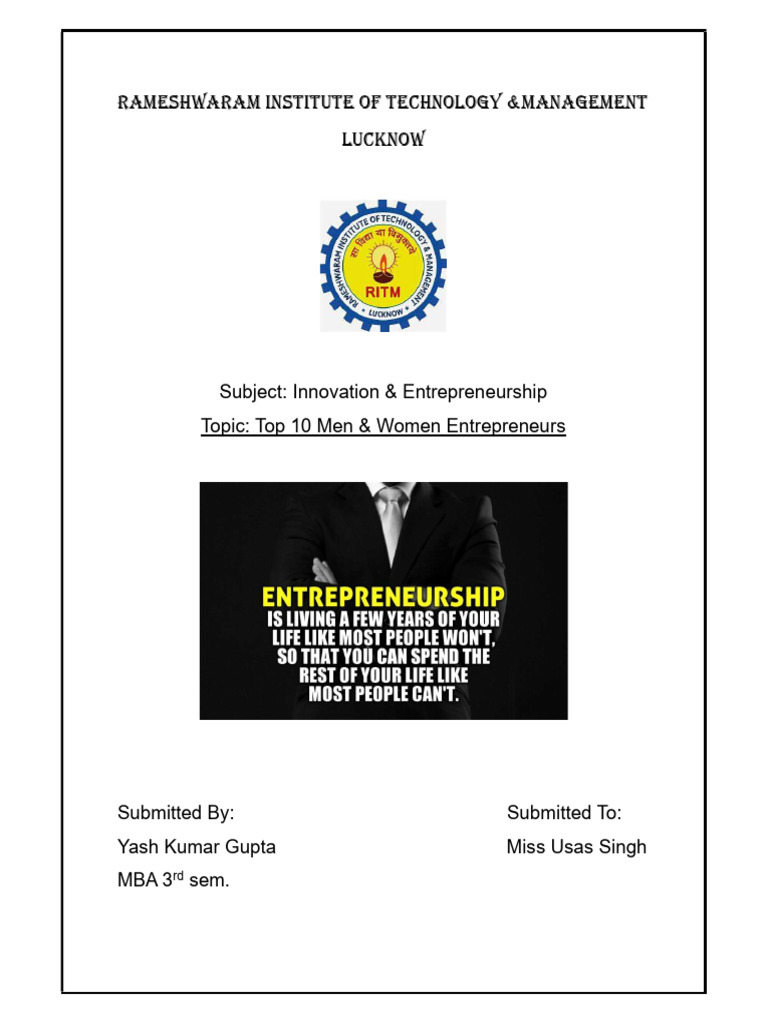 Entrepreneurship 2 | PDF