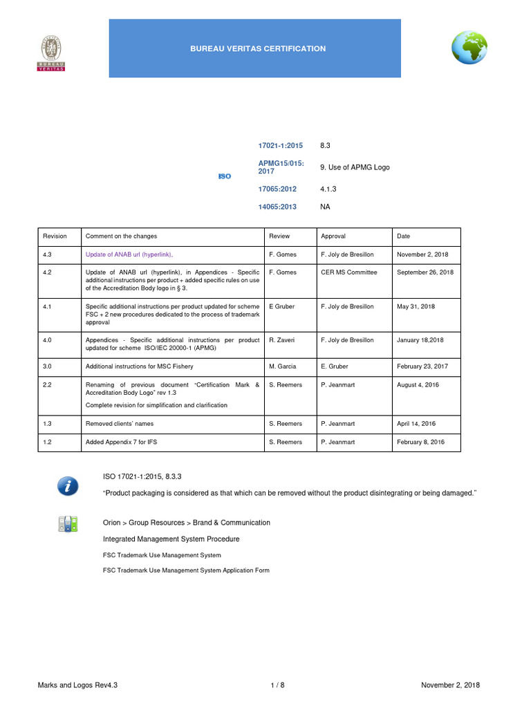 Bureau_Veritas_Certification_Marks_CER_MS_revised_guidelines | PDF | Forest Stewardship Council ...