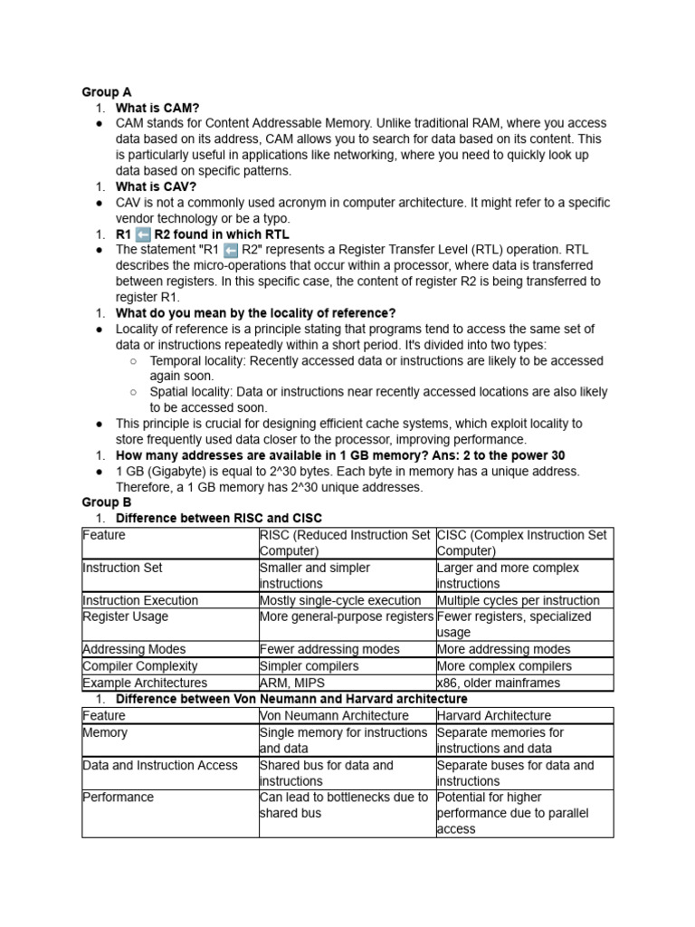 Computer Architecture CA3 Question - For Group A-1.... | PDF | Office ... Computer Architecture CA3 Question - For Group A-1.... | PDF | Office ...