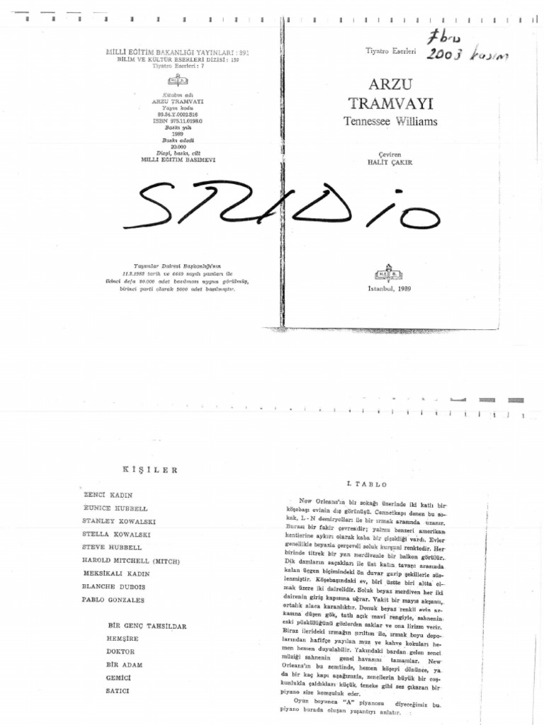 Arzu Tramwayı | PDF