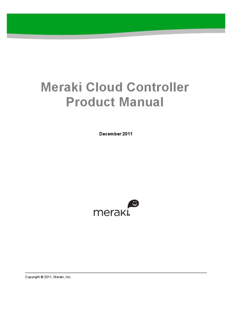 Meraki Product Manual Cloud Controller | PDF | Ip Address | Wireless Lan