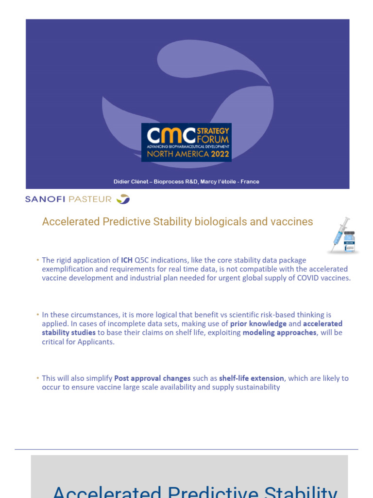 Sanofi Vaccine Stability Modeling Insights | PDF | Chemical Kinetics ...