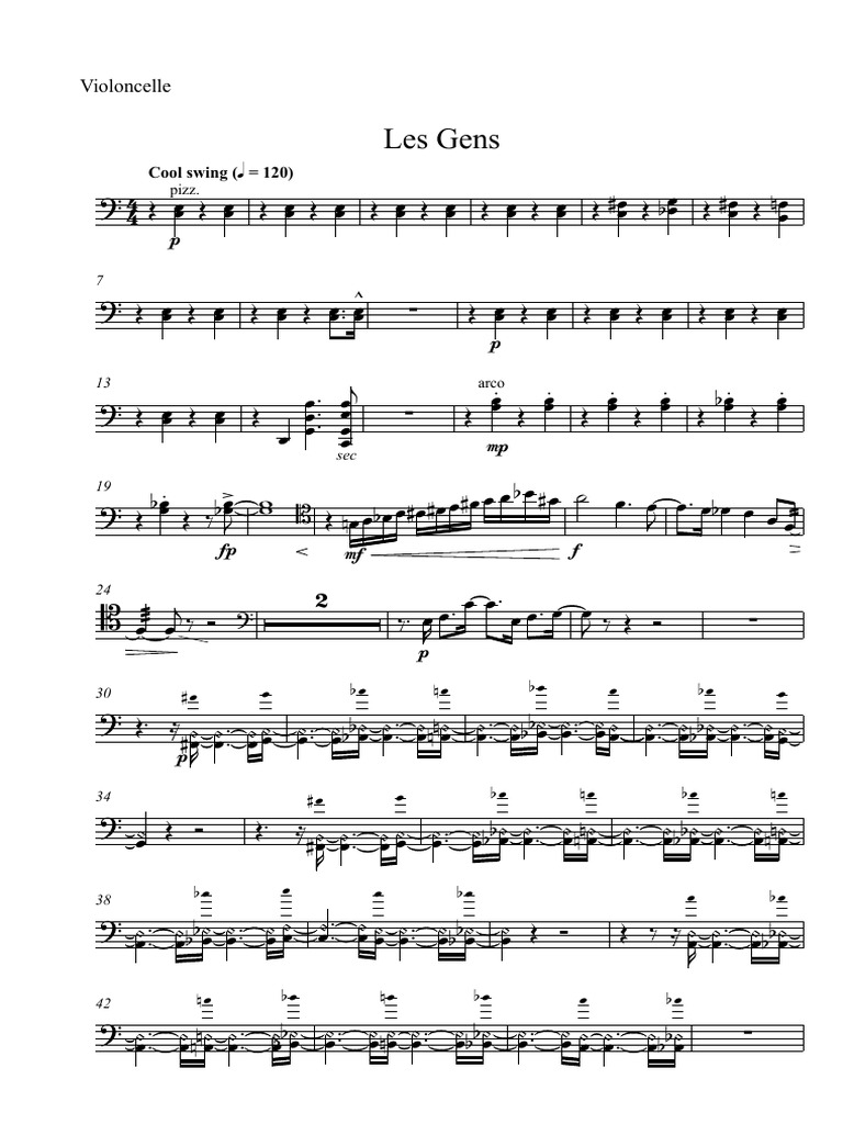 2 Les Gens 1 - Violoncelle | PDF