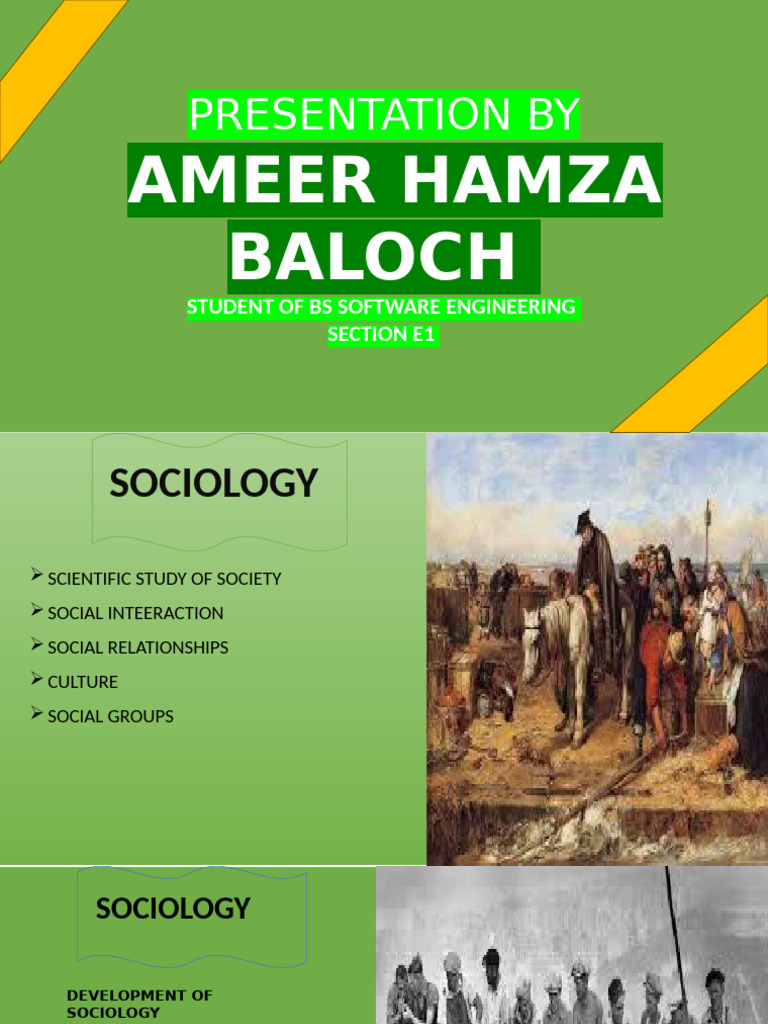 Ameer Hamza Baloch Sociology Presentation-1 | PDF