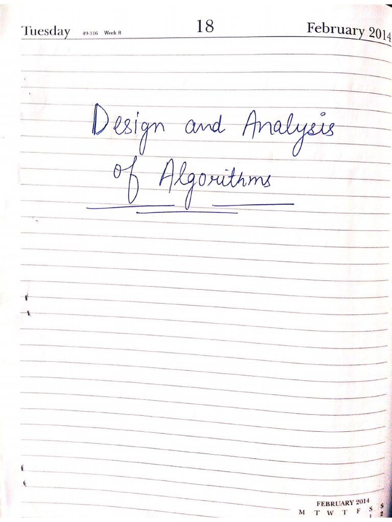 Daa - Notes Unit 1 | PDF