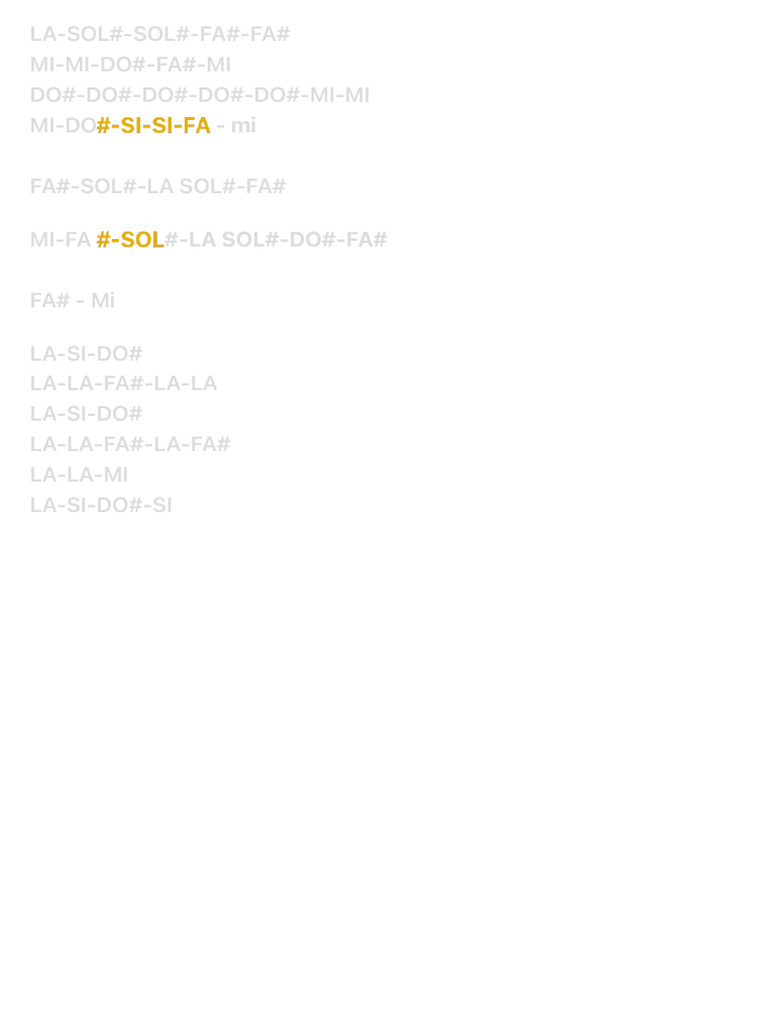 La Sol# Sol# Fa# Fa# | PDF