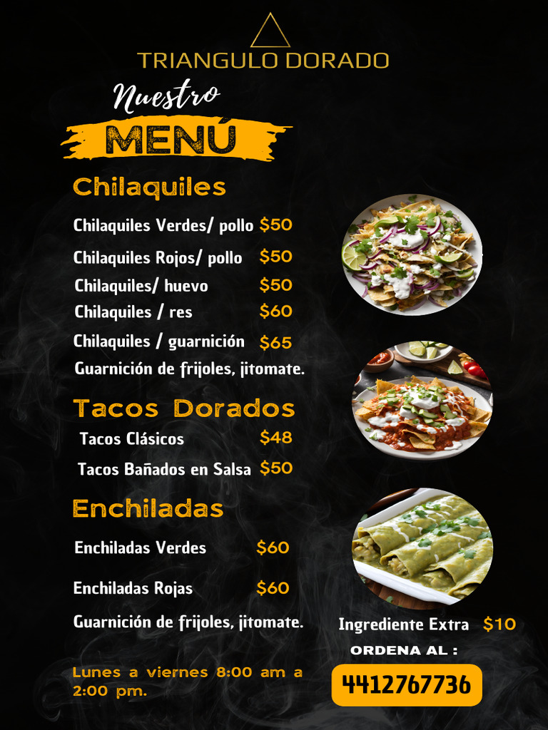 Menú Triangulo Dorado 1 | PDF | Cocina, comidas y vino