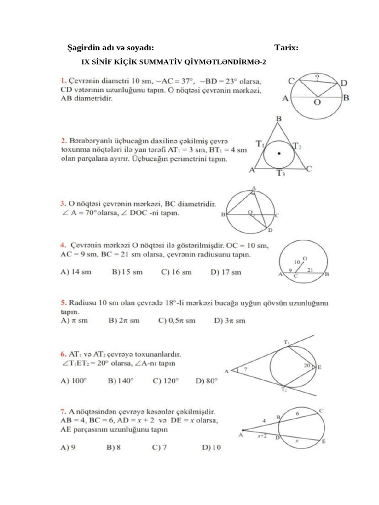 9-cu sinif KSQ-2 | PDF
