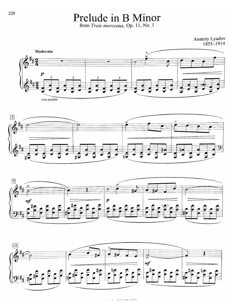Preludio 1 Lyadov | PDF