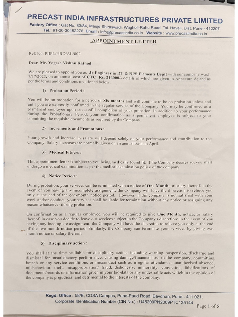 Offer Letter-5 | PDF