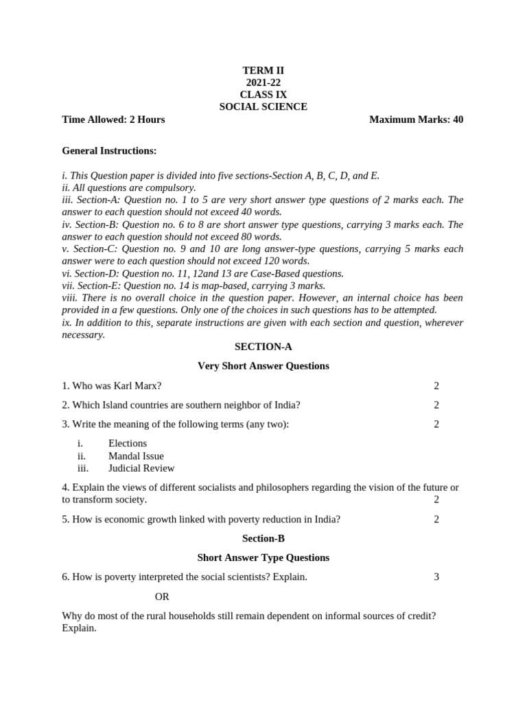 TERM 2 9TH PAPER FINAL | PDF