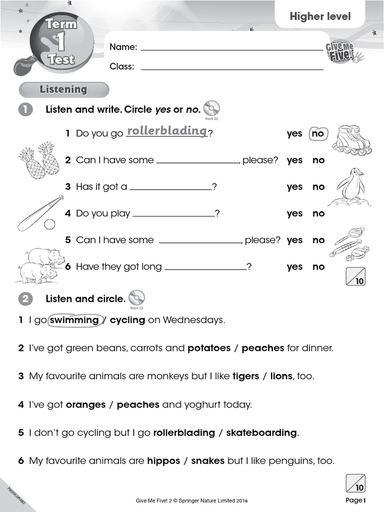 GMF L2 Terms 1-3 Higher Level Tests | PDF