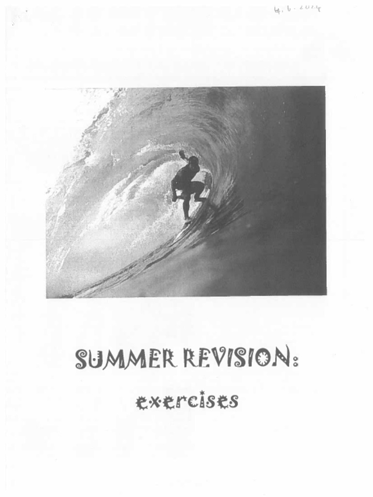 Summer Revision Exercises | PDF