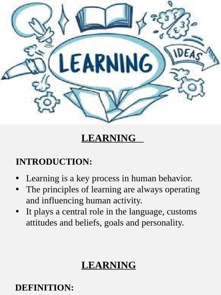 Learning PPT - Sasi Priya | PDF | Classical Conditioning | Reinforcement