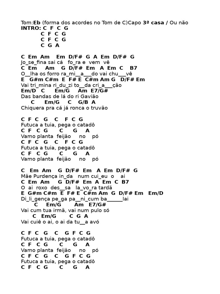 Arrumação - Elomar (Cifras e Letra) | PDF