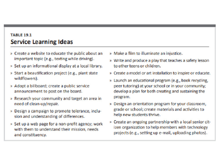 Service Learning Handout | PDF