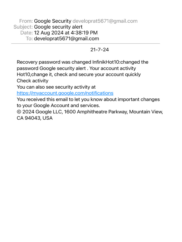 Google Security Alert | PDF