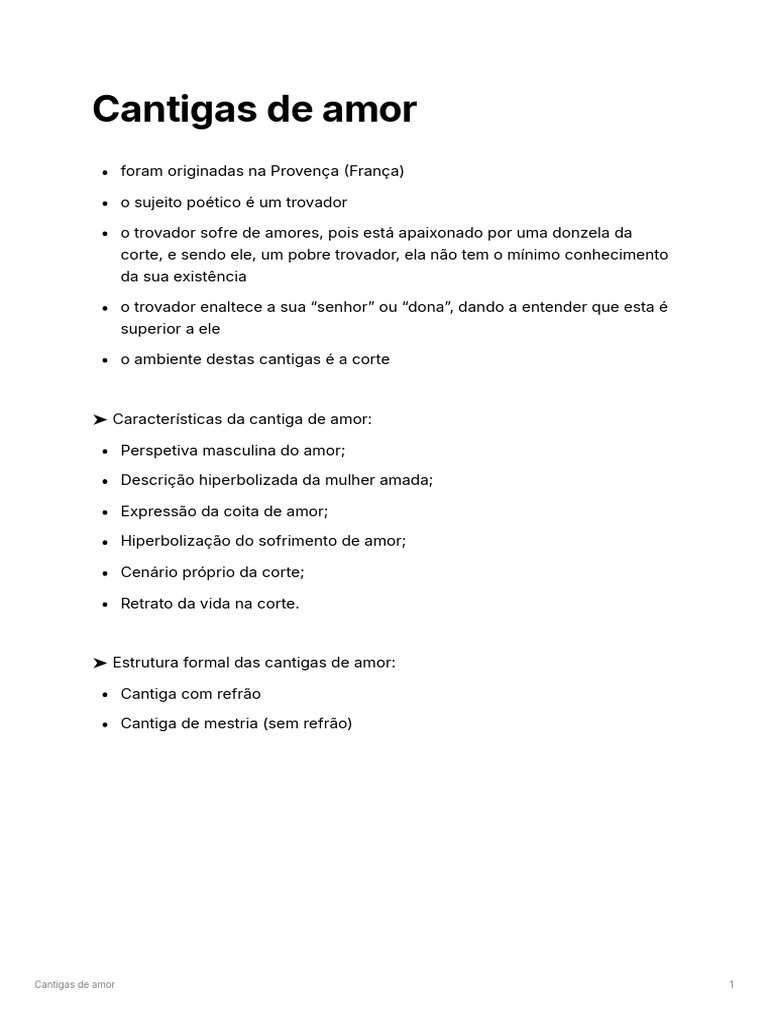 Cantigas de Amor | PDF