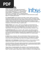 Organizational Structure of Infosys | PDF | Revenue | Corporations