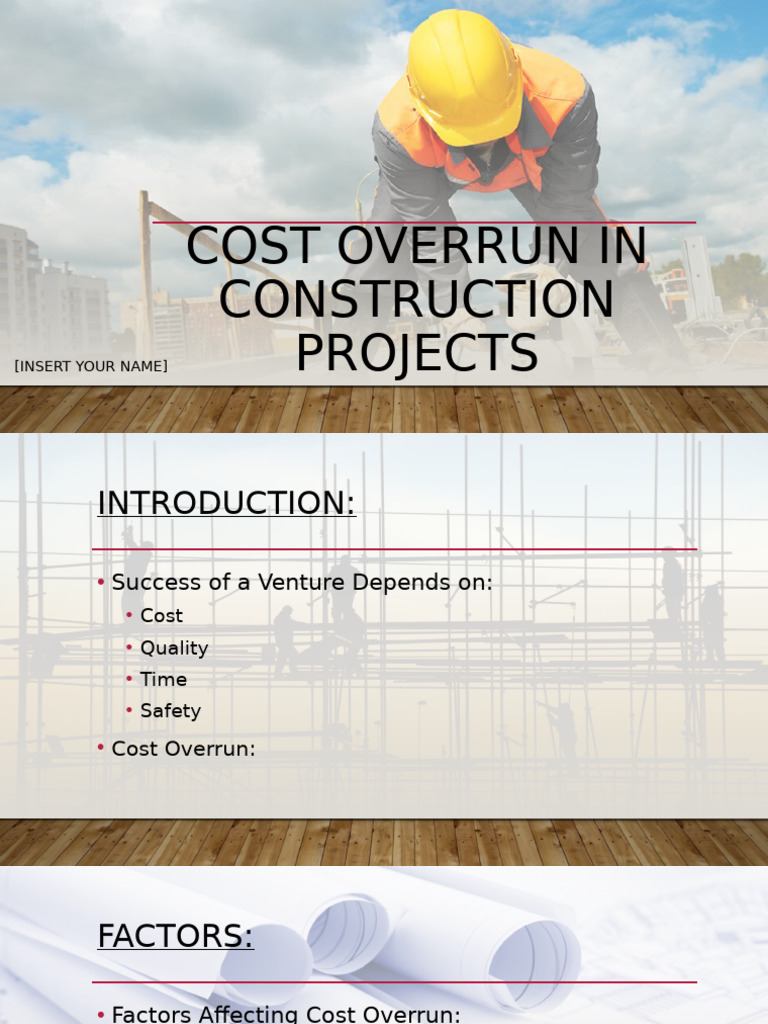 Cost Overrun In Construction Projects Pdf