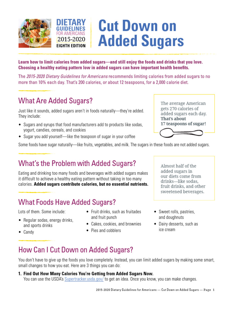 Harmful Effects of Added Sugars | PDF | Sugar | Diet & Nutrition