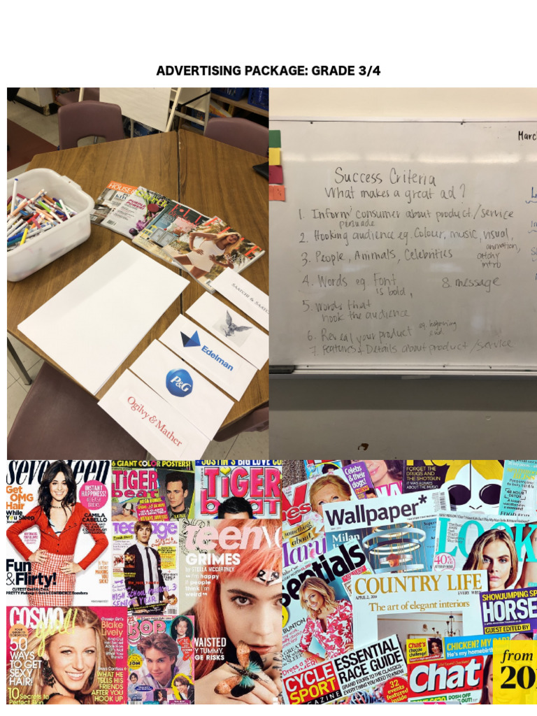 AdvertisingMarketingCreateYourOwnAdvertisementGrade34 1 | PDF ...