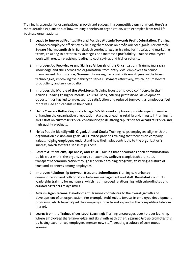 Training And Development Pdf Employment Leadership