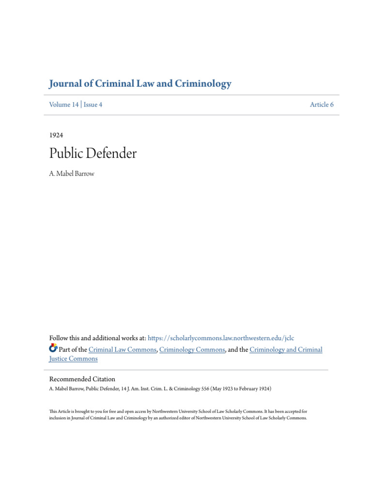 Origins of the Public Defender System | PDF | Public Defender | Prosecutor