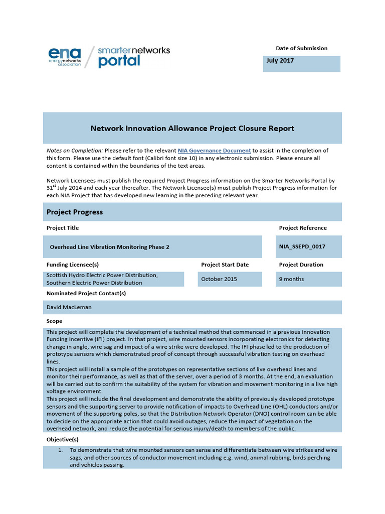 NIA - SSEPD - 0017 - OHL - Vibration - Monitoring - PH - 2 - PDF ...