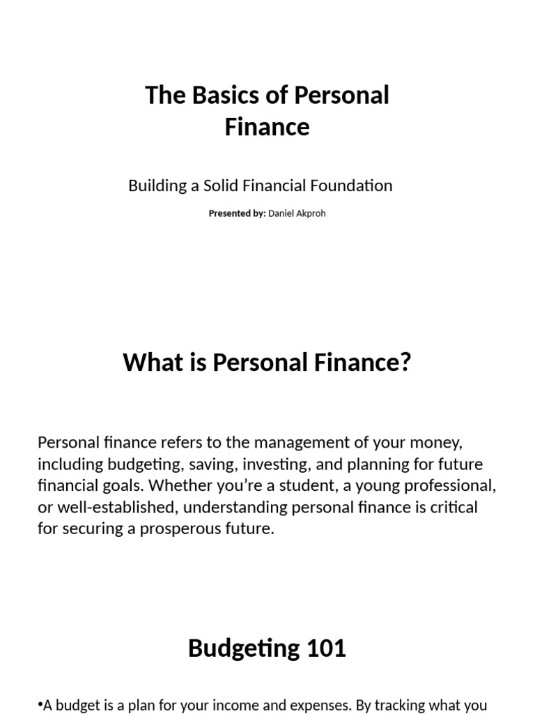 Personal Finance | PDF