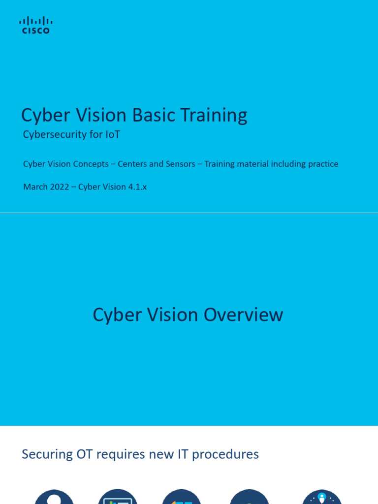 Cyber Vision Basic Training - Concepts, Center&Sensors - 4.1.x - Rev1.3 ...