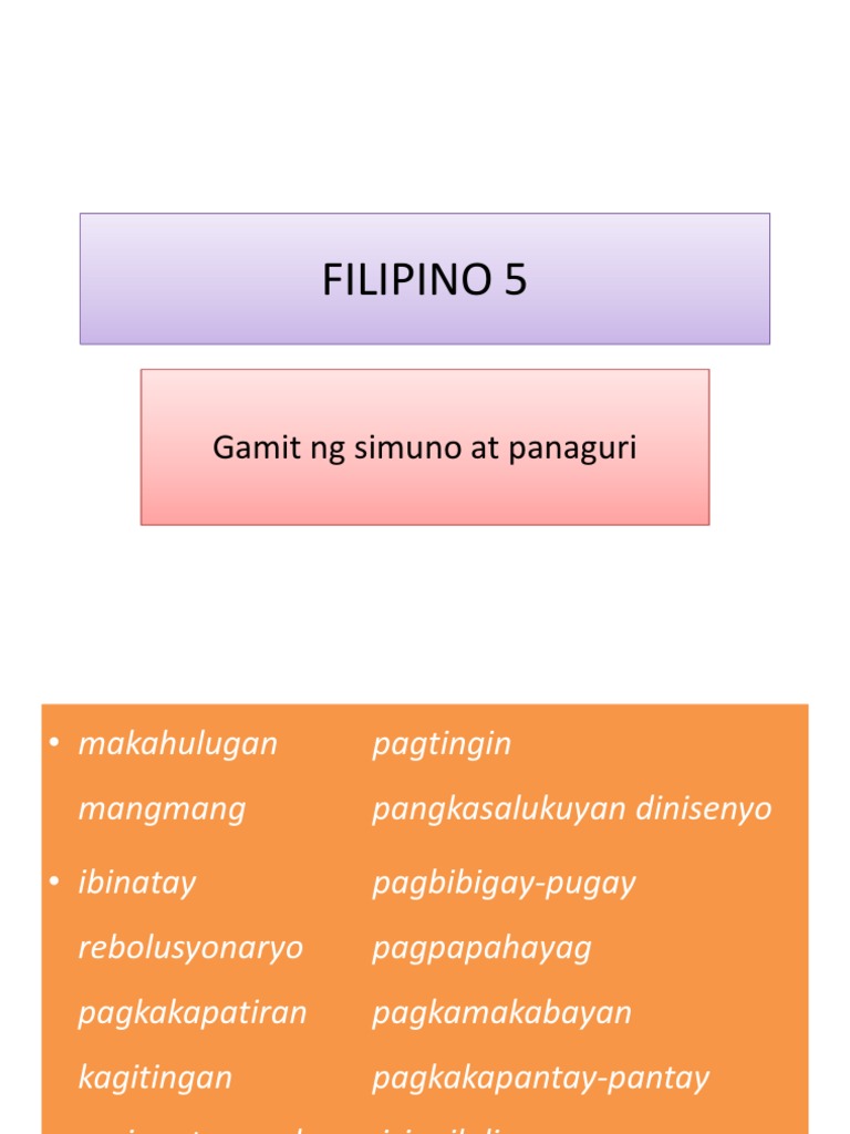 Gamit NG Simuno | PDF