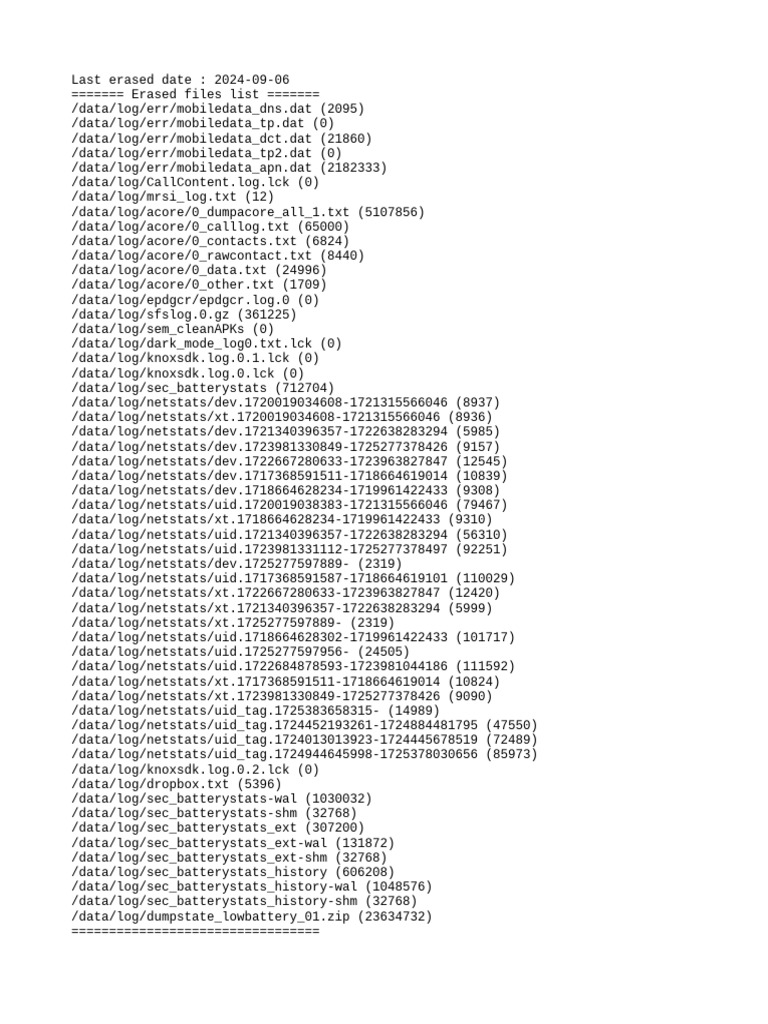 Erased Log by Sos | PDF | Utility Software | Computer File
