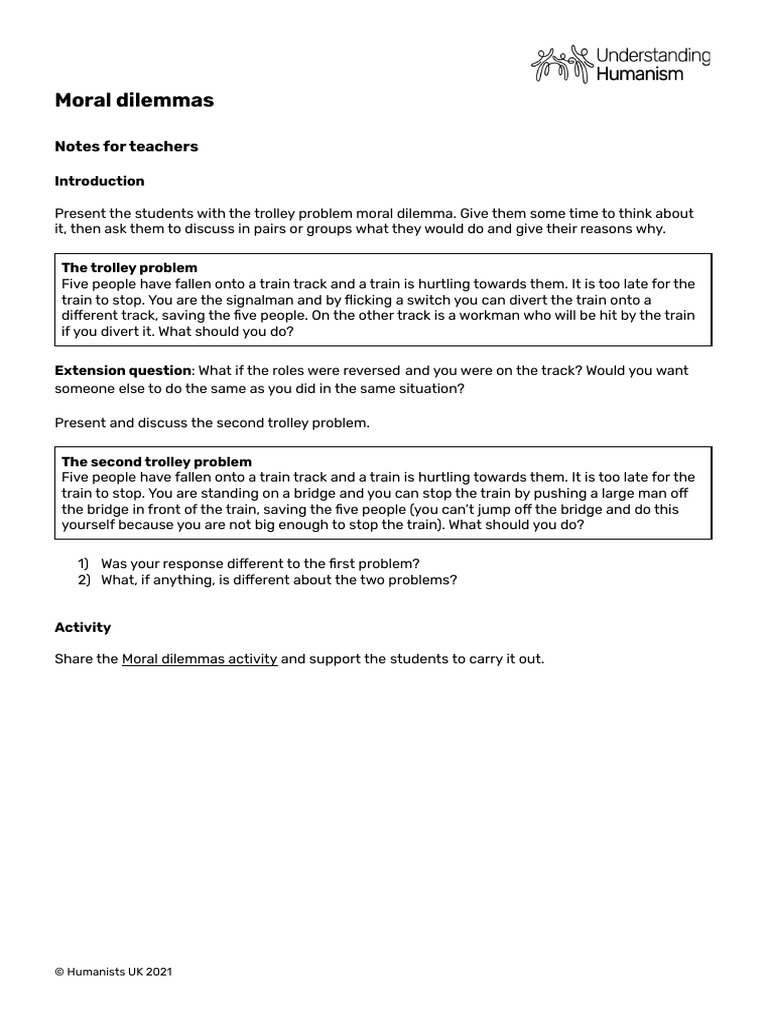 Moral Dilemmas 11 | PDF | Golden Rule | Utilitarianism