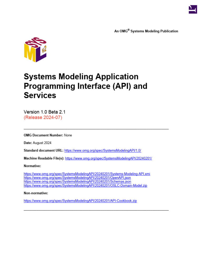 SysML Systems - Modeling - API - and - Services | PDF | Object Management Group | Unified ...