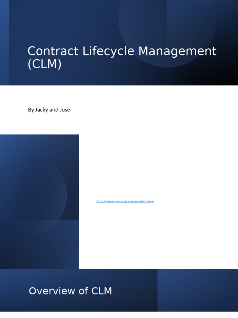 Contract Lifecycle Management (CLM) | PDF | Performance Indicator | Mediation