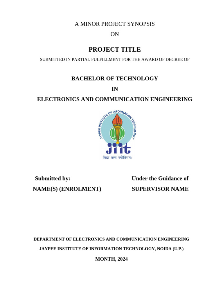 Synopsis Format | PDF | Computer Science | Computing Synopsis Format | PDF | Computer Science | Computing