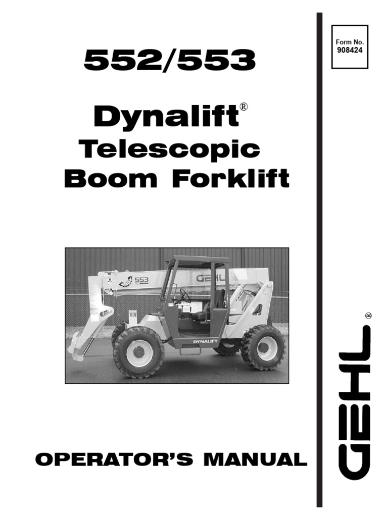 Gehl Dynalift 552_553 Operator's Manual | PDF | Engines | Crane (Machine)