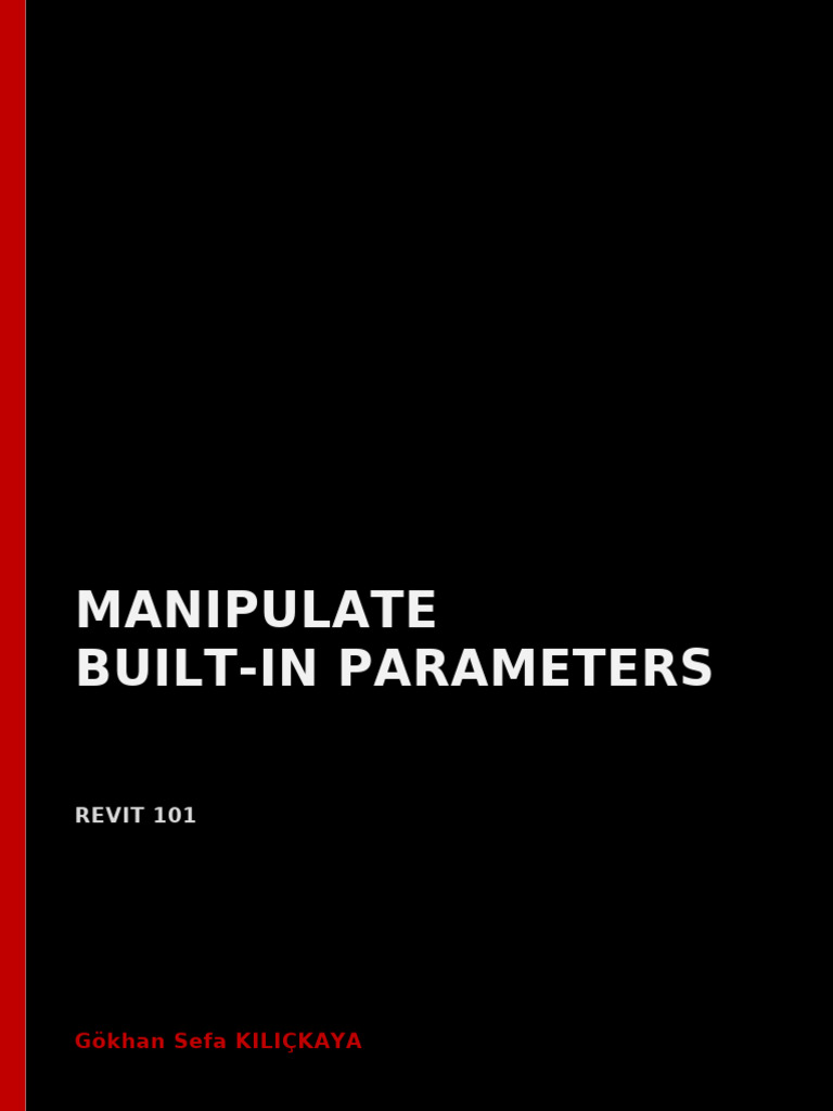Manipulate Built-In Parameters | PDF