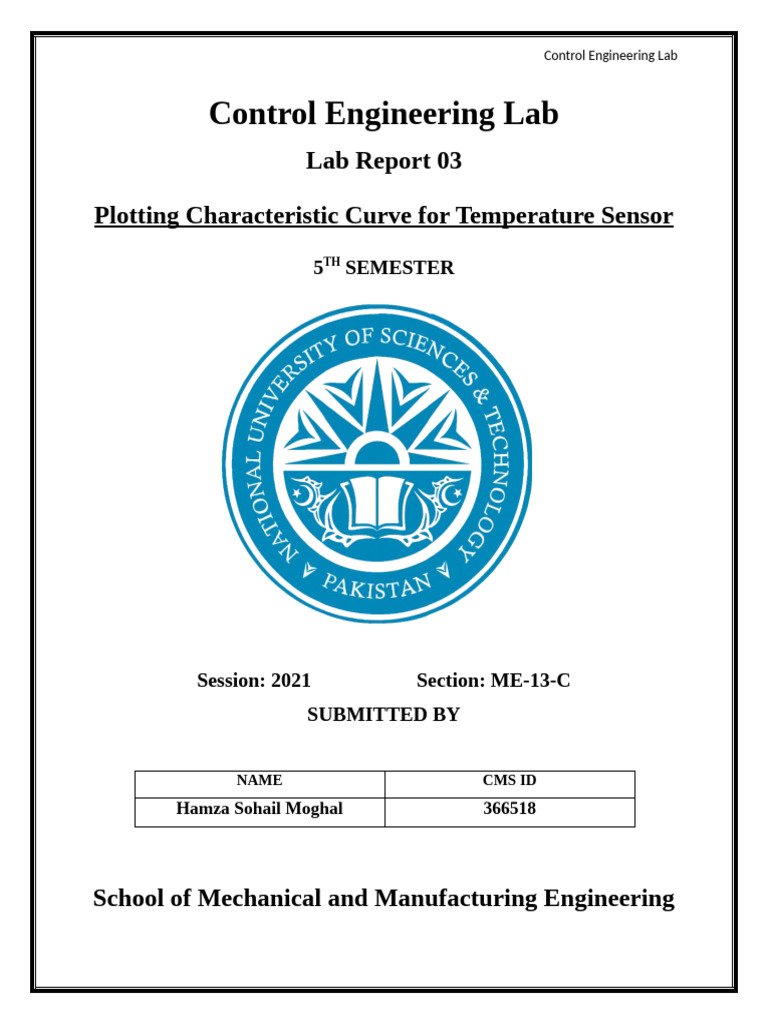 Plotting Characteristic Curve For Temperature Sensor | PDF | Electrical Connector | Electrical ...