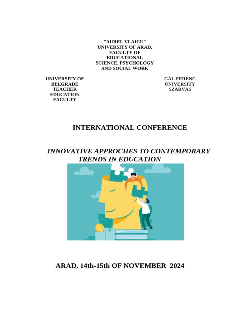 IACTE 2024: Education Trends Conference | PDF | Romania